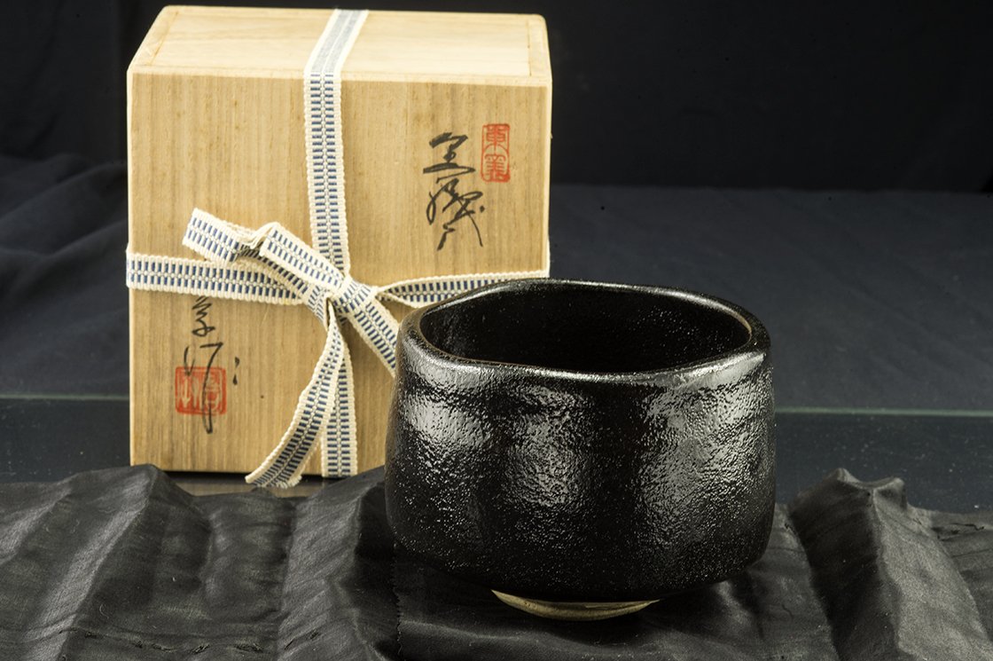 Nakajima fekete seto chawan - Teautja.hu